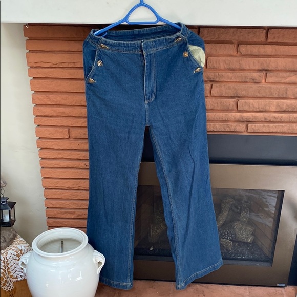 Disney | Jeans | Disney Blue Denim With Wide Leg Design | Poshmark